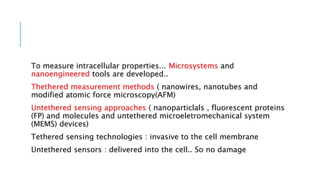 Nanoengineered cell environment and nanosensor | PPTX