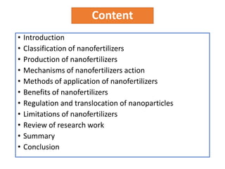 Nanofertilizers in fruit crops | PPTX