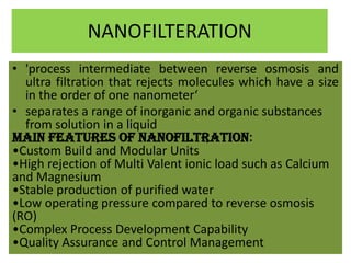 Nanofiltration&electrophoresis | PPTX