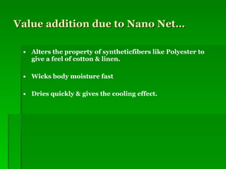 Nano Finishes In Textiles | PPT