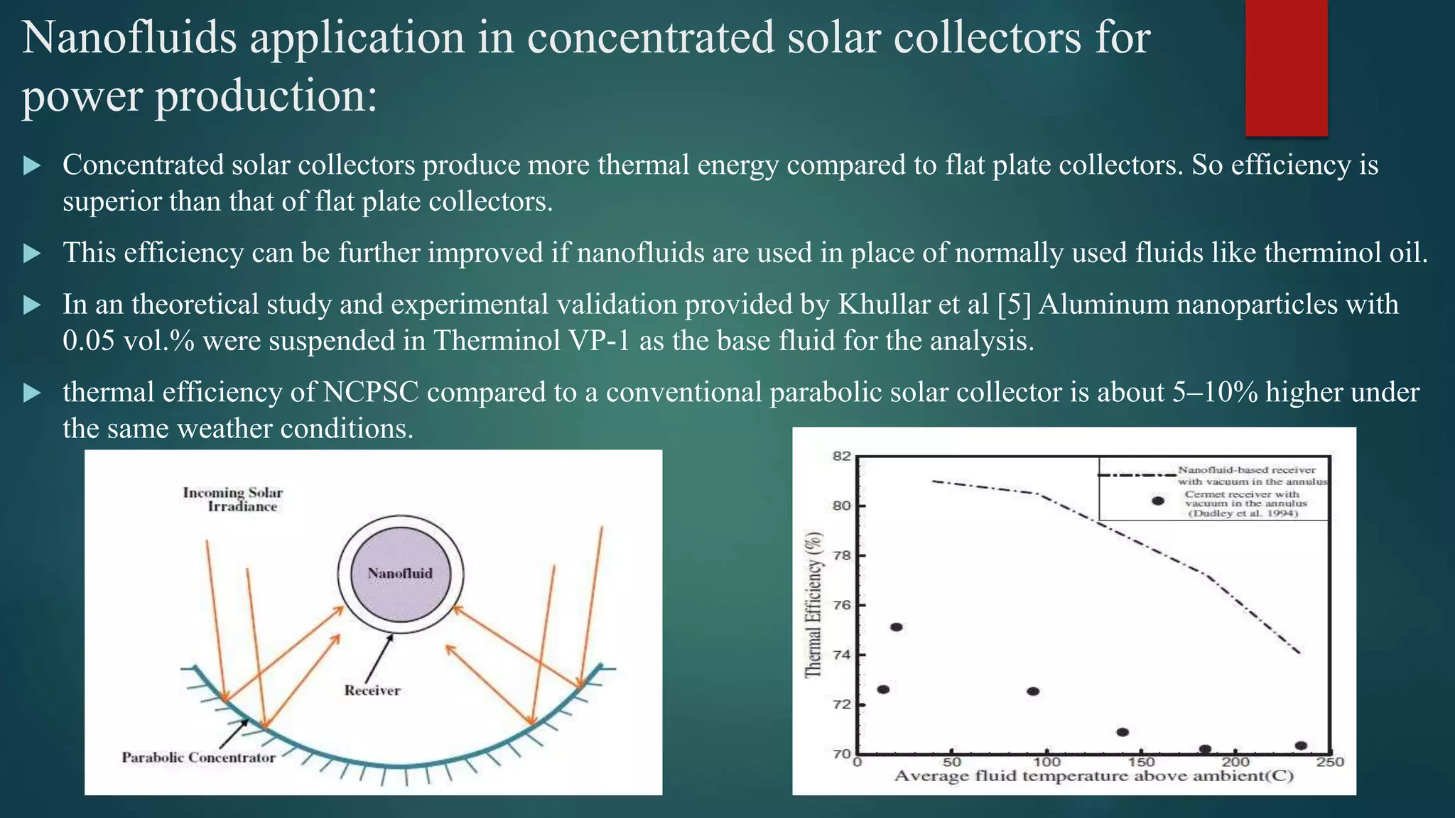 Nano fluids in solar thermal systems | PPTX