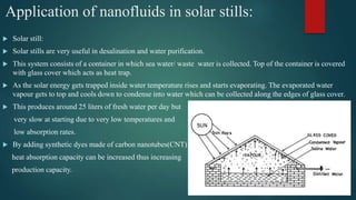 Nano fluids in solar thermal systems | PPTX
