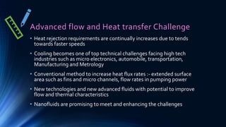 heat transfer enhancement of Nano fluids | PPTX