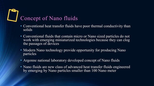 heat transfer enhancement of Nano fluids | PPTX | Physics | Science