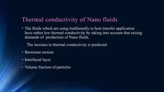 heat transfer enhancement of Nano fluids | PPTX