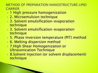 Nanoformulation | PPTX