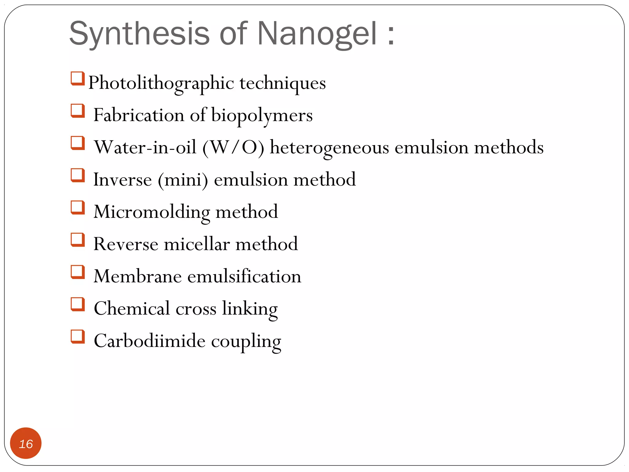Nanogel | PPT