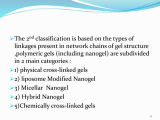 Nanogel drug delivery | PPTX