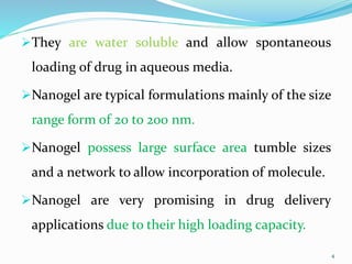 Nanogel drug delivery | PPTX
