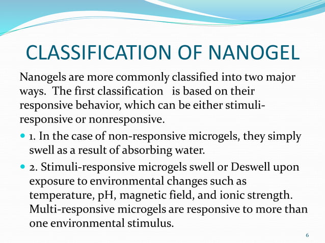 Nanogel drug delivery | PPTX | Chemistry | Science