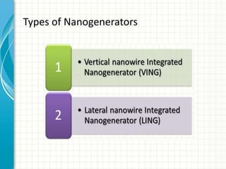 Nanogenerator | PPT