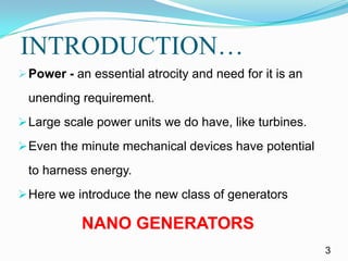 Nanogenerators | PPTX