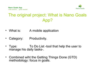 Nano Goals App | PPT