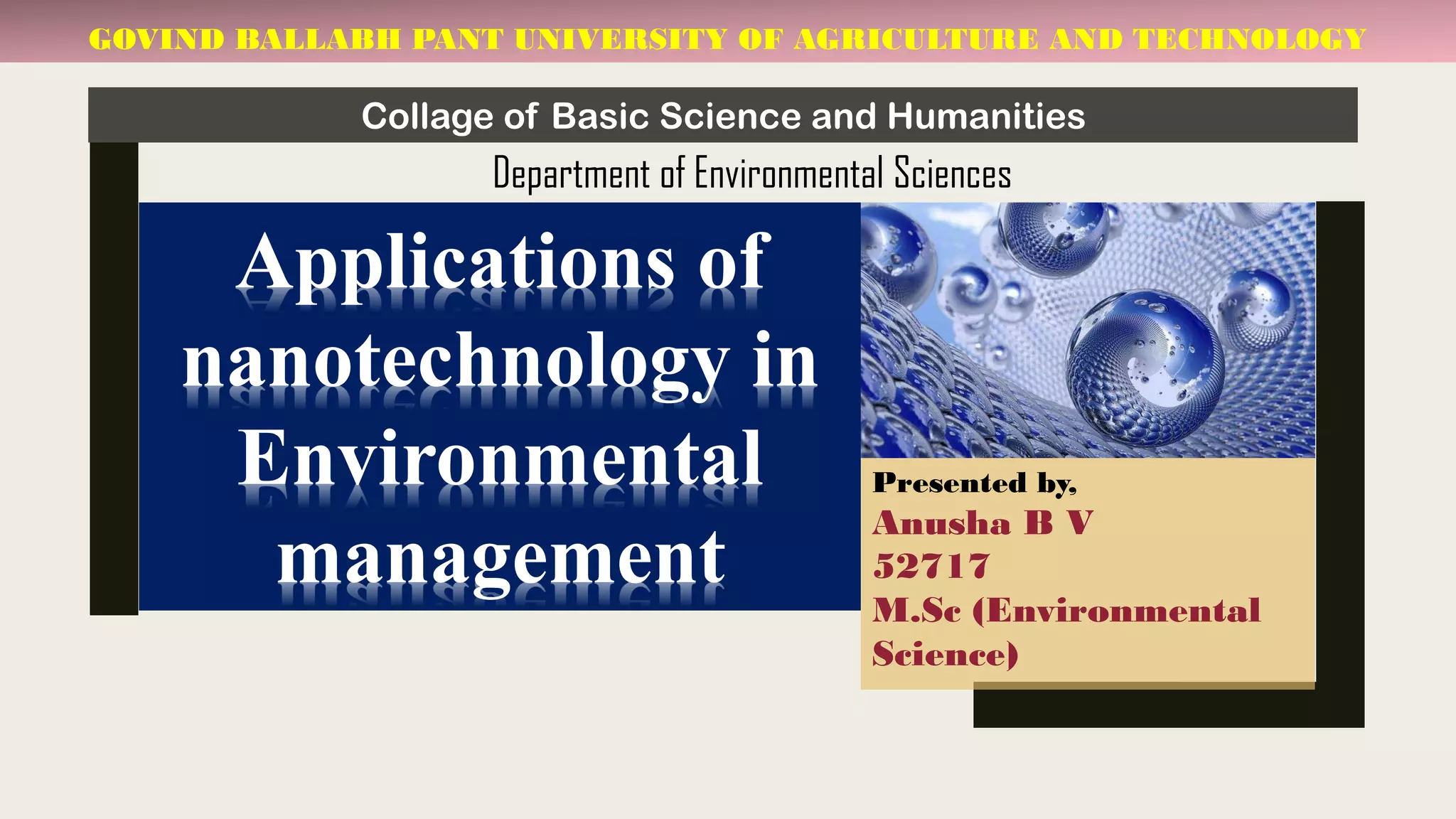 Applications of nanotechnology on environmental remediation | PDF
