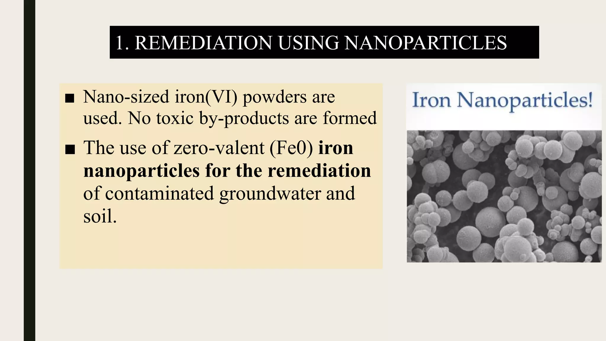 Applications of nanotechnology on environmental remediation | PDF
