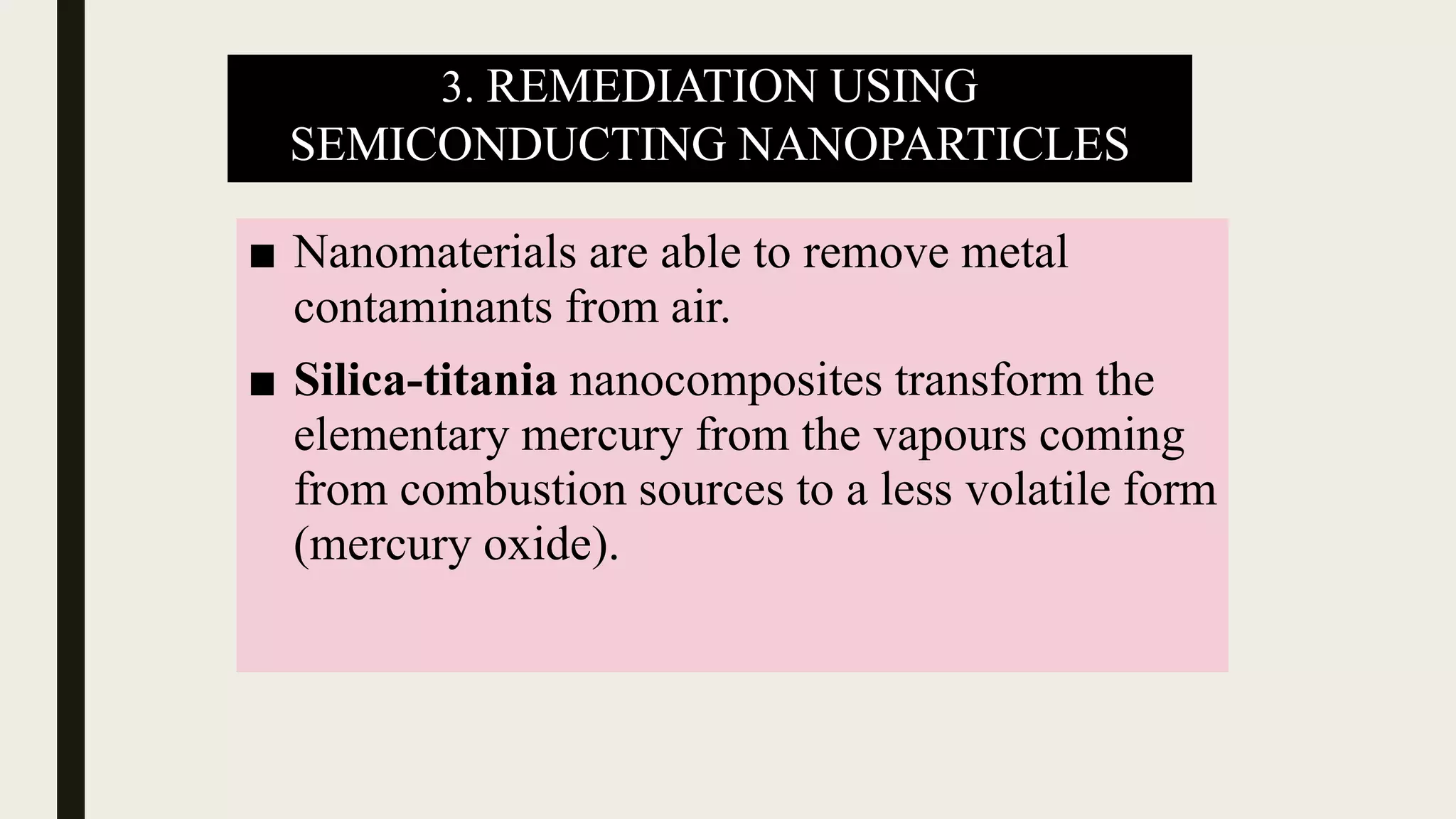 Applications of nanotechnology on environmental remediation | PDF