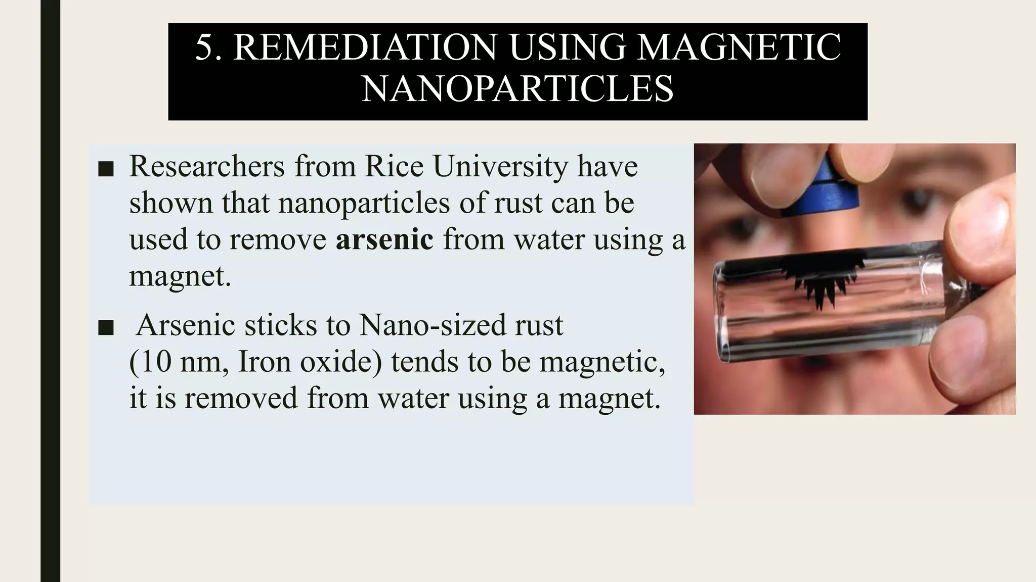 Applications of nanotechnology on environmental remediation | PDF