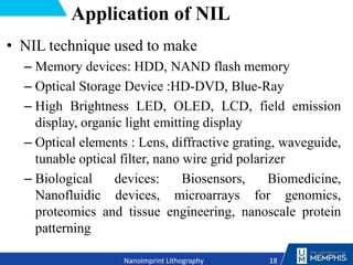 Nanoimprint Lithography | PPTX