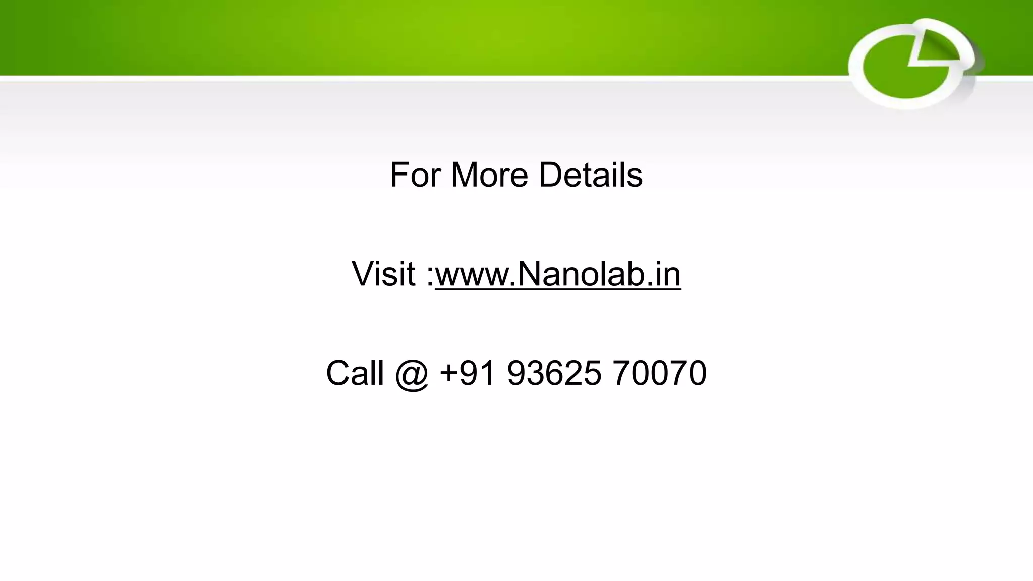 Nanolab Diagnostic & Research Center | PPTX