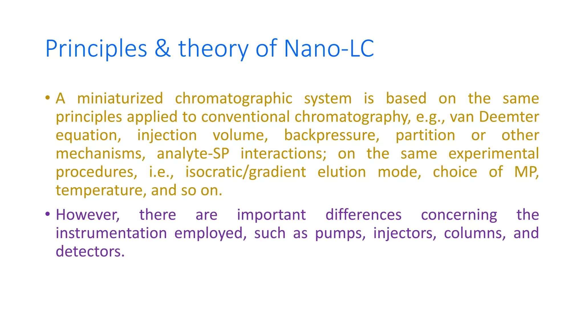 Nano liquid chromatography Dr.A S Charan | PDF
