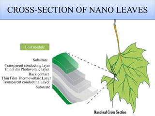 Energy harvesting using nano leaves | PPT