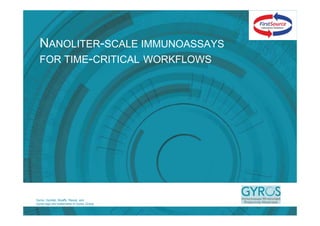 Nanoliter Scale Immunoassays for Time Critical Workflows - Gyros ...