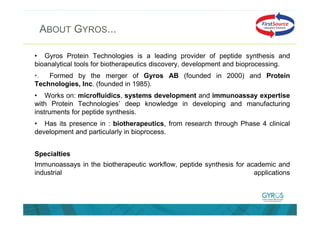 Nanoliter Scale Immunoassays for Time Critical Workflows - Gyros ...