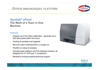 Nanoliter Scale Immunoassays for Time Critical Workflows - Gyros ...