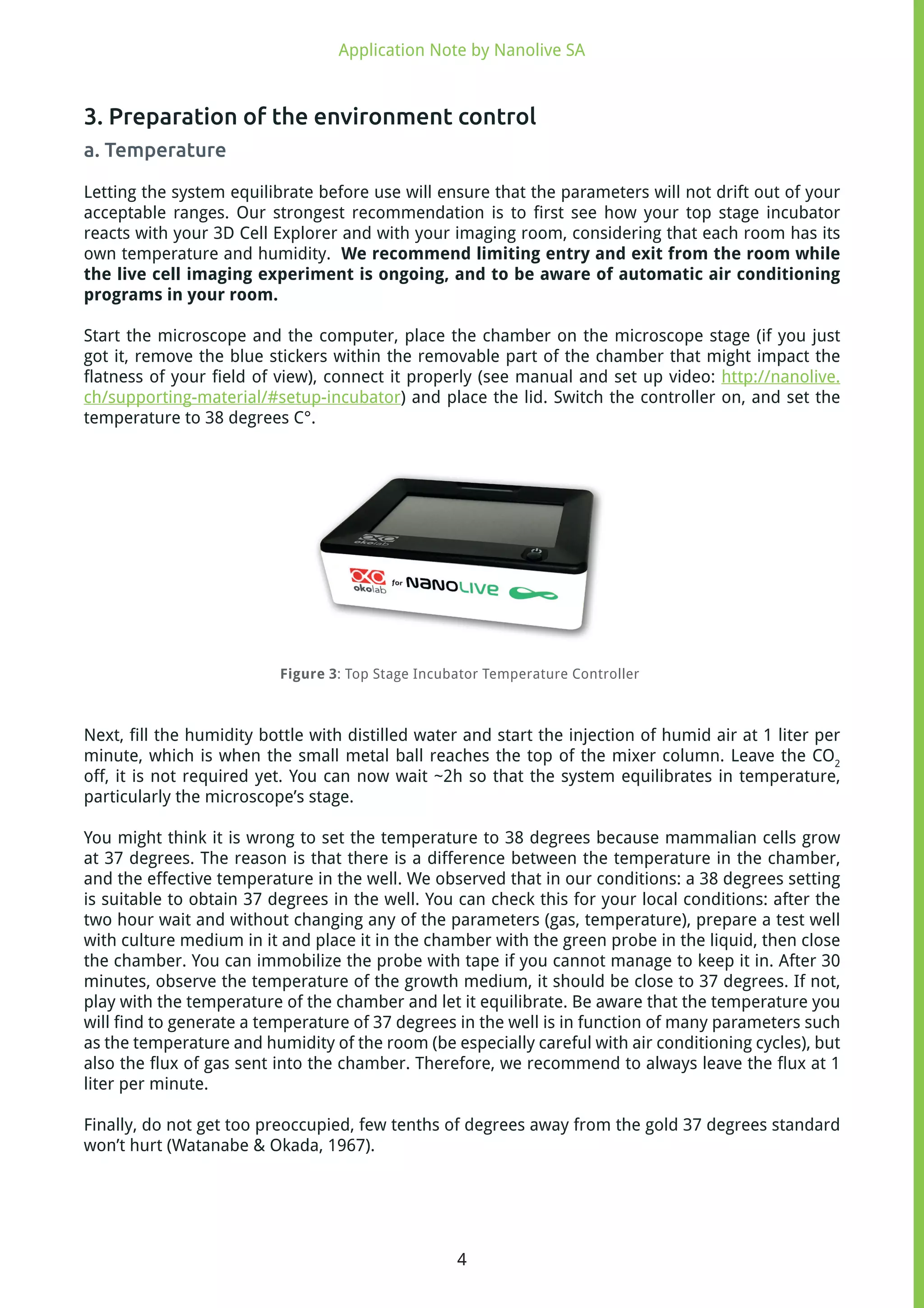 Best Experimental Practices for Live Cell Imaging with the 3D Cell ...
