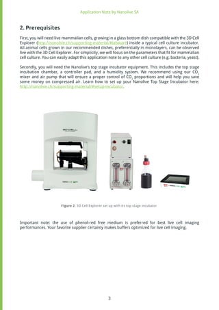 Best Experimental Practices for Live Cell Imaging with the 3D Cell ...