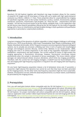 Investigating cellular metabolism with the 3D Cell Explorer | PDF
