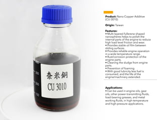Nano Lubricant Additive Supplier - Ding Oil | PDF