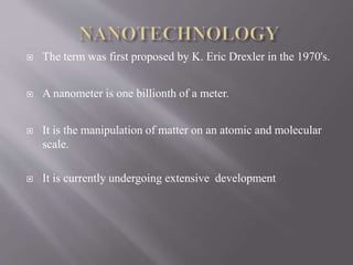 Nanomanufacturing ppt | PPTX