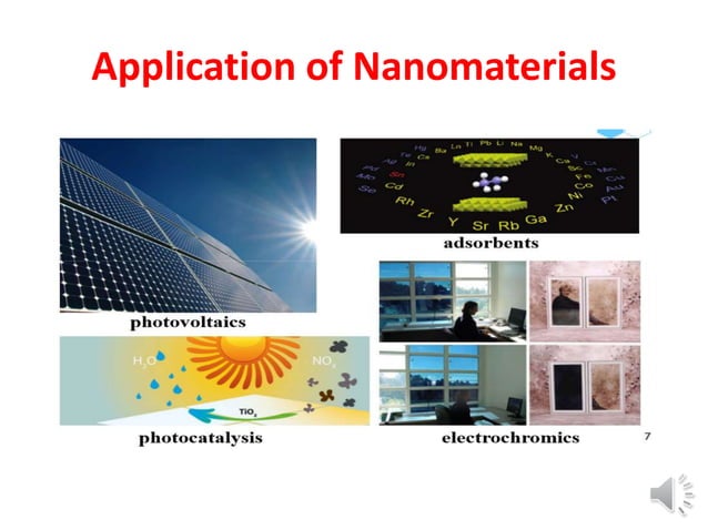 Nanomaterial and their application | PPTX