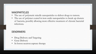 Nanomaterial application in healthcare | PPTX
