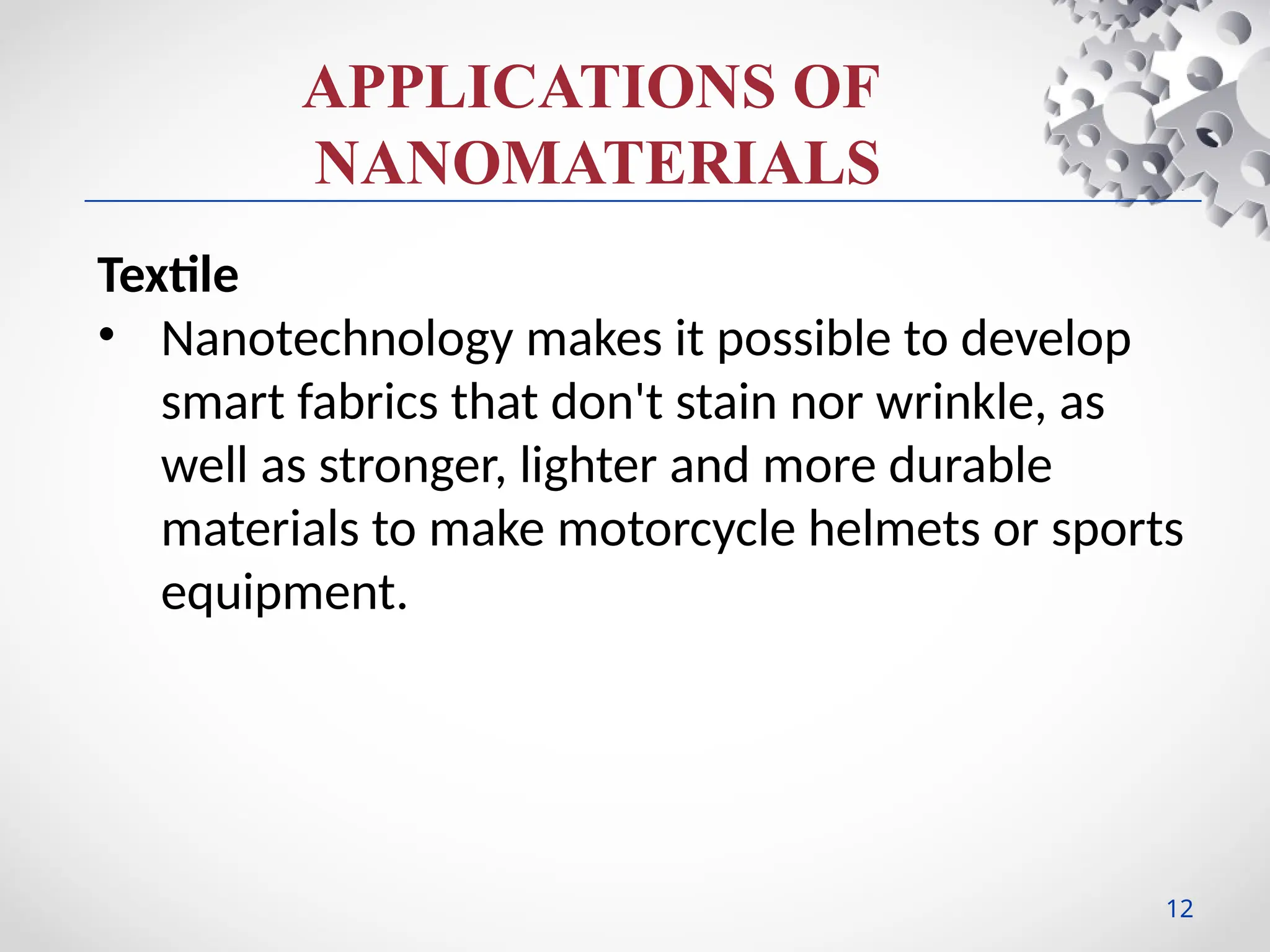 nanomaterials and their properties and applications | PPTX