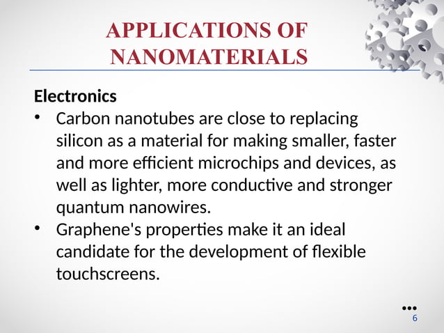 nanomaterials and their properties and applications | PPT