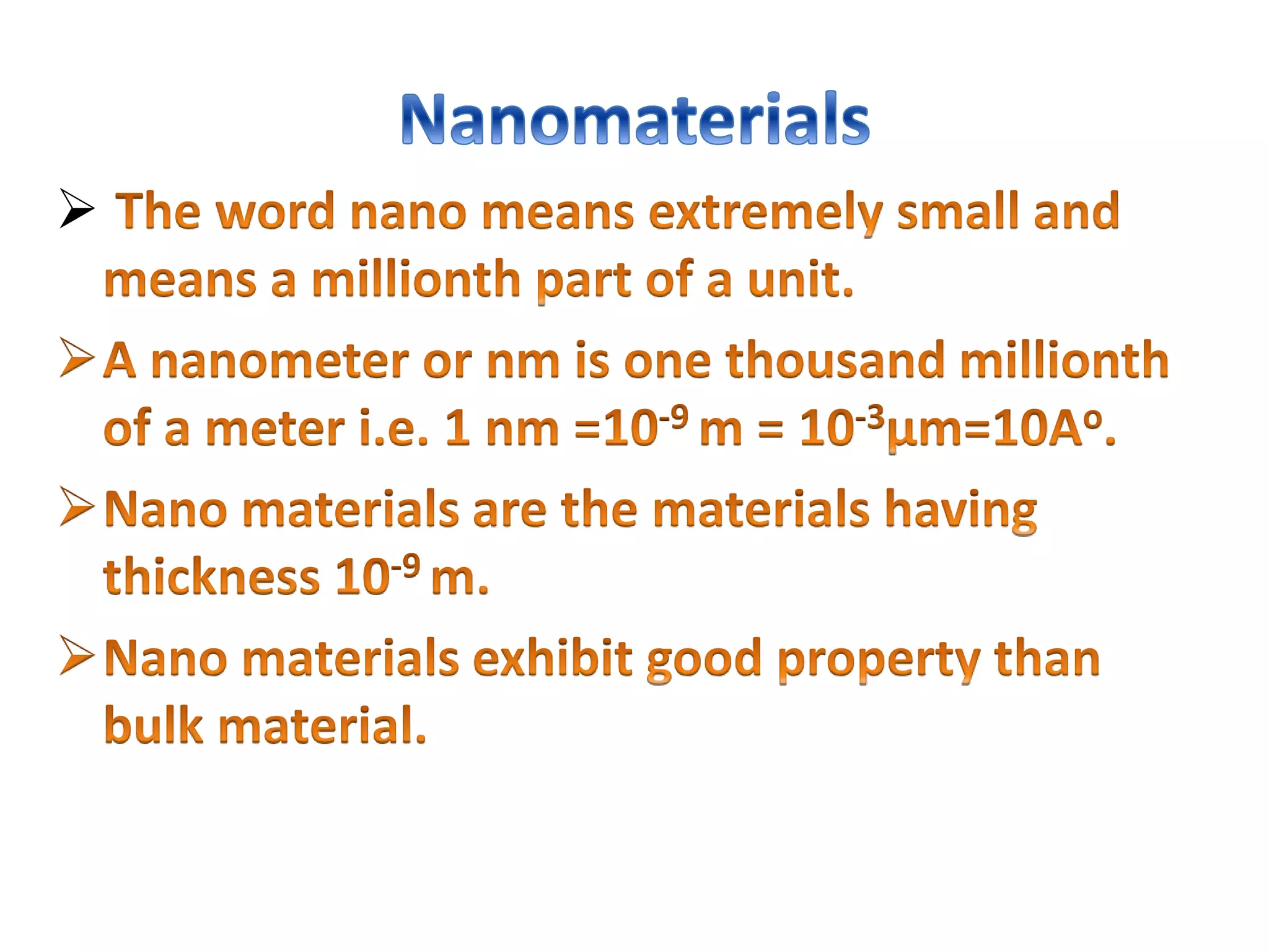 Nanomaterials | PPTX | Physics | Science