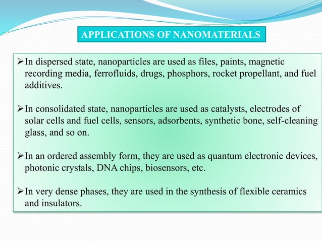 nanomaterials and their applications in life | PDF