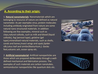 Nanomaterials and nanoparticles | PPTX
