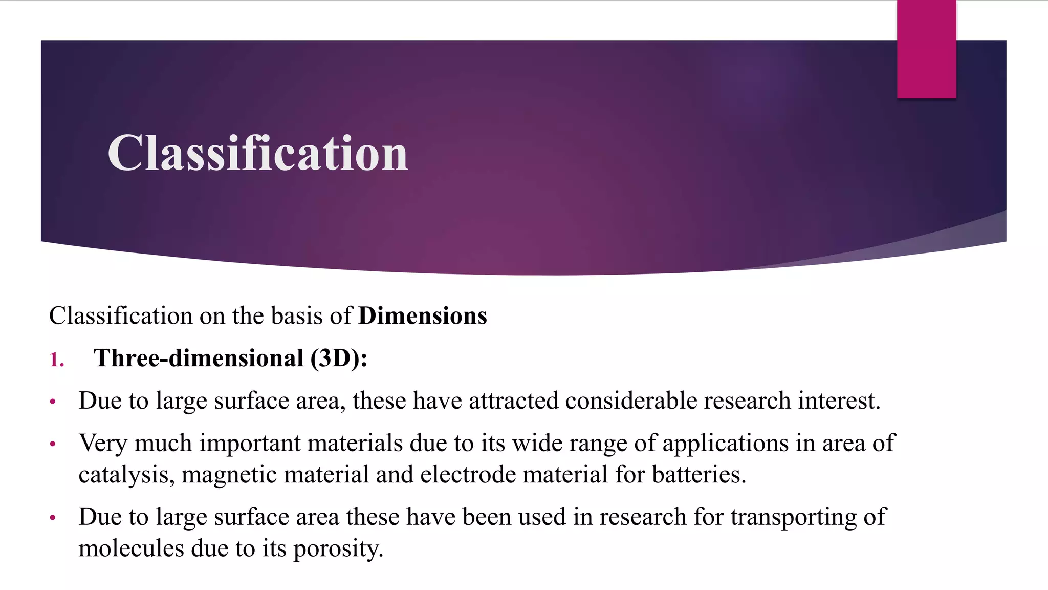 Nanomaterials and their classification | PPTX