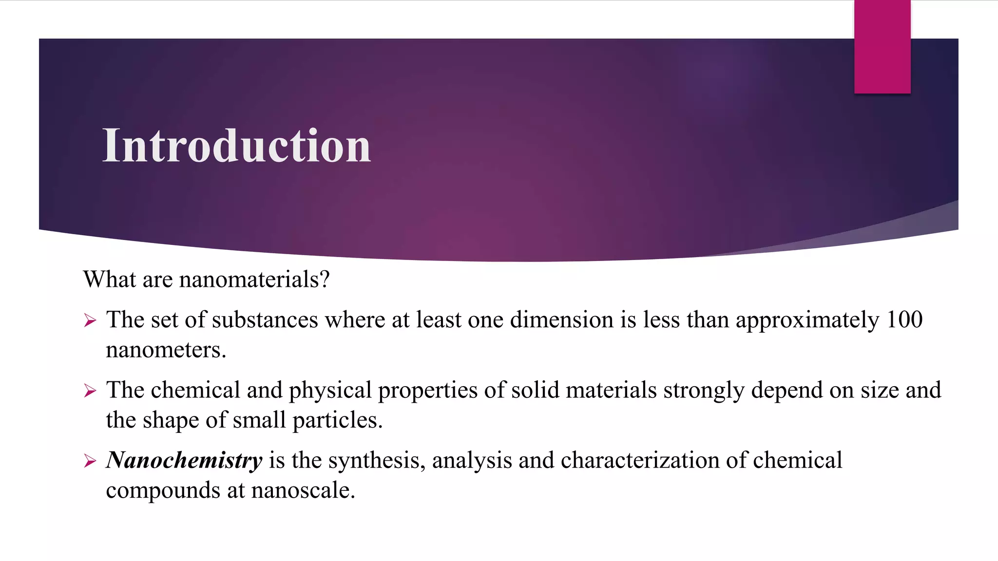 Nanomaterials and their classification | PPTX