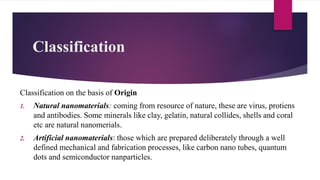 Nanomaterials and their classification | PPTX