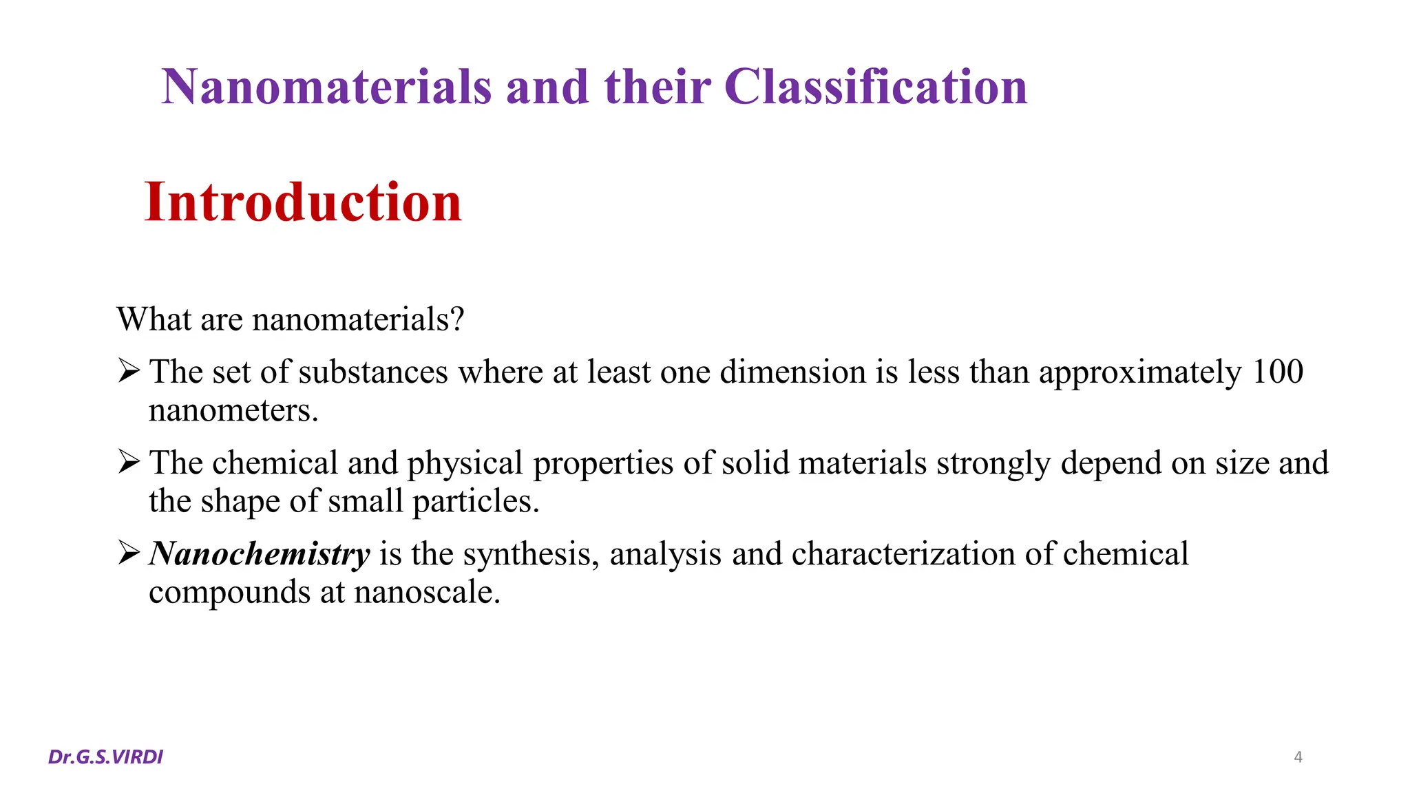 “Nanomaterials and Their Classification: A Fundamental Introduction” | PDF