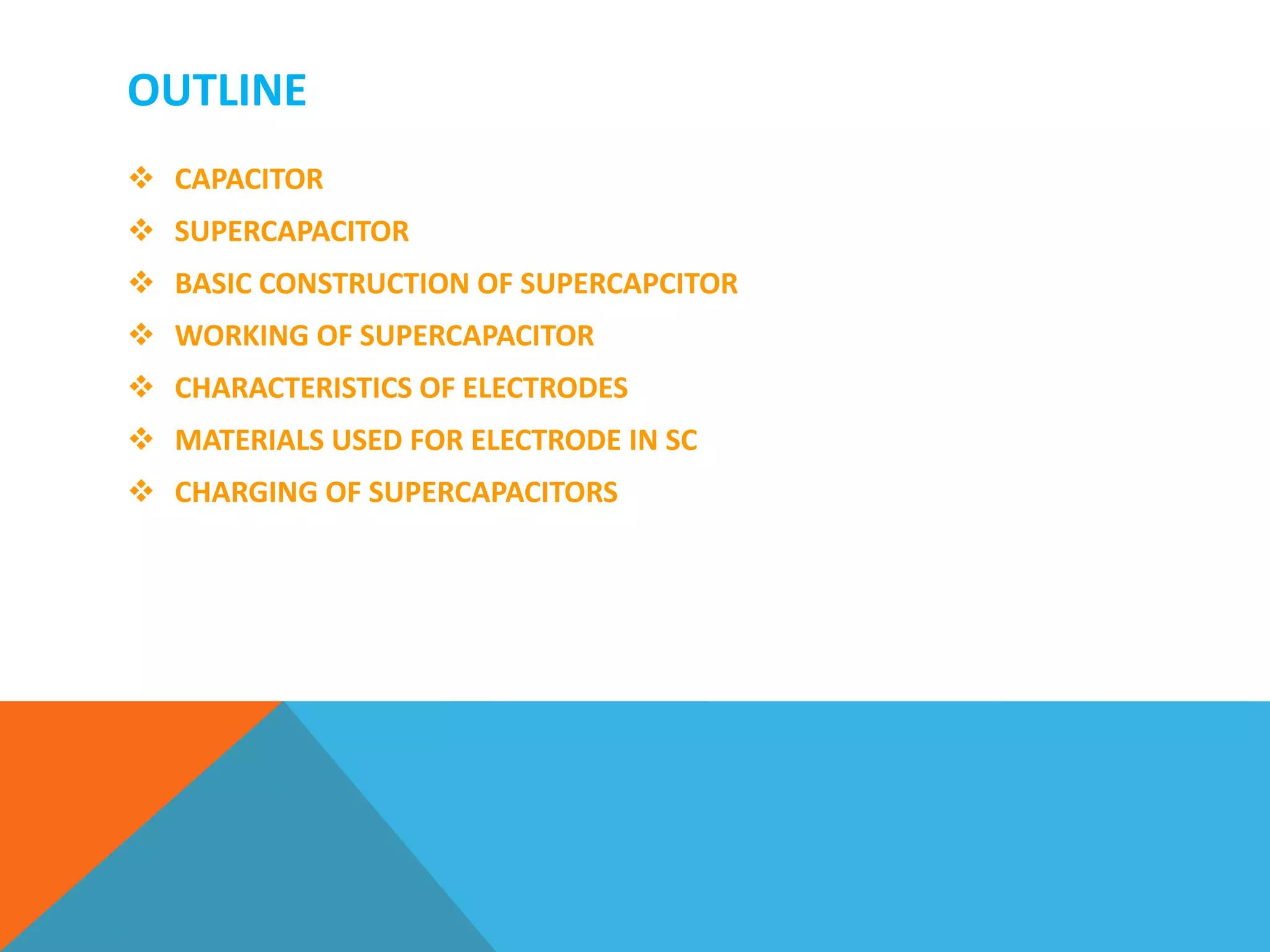 Nanomaterials for supercapacitors | PPTX
