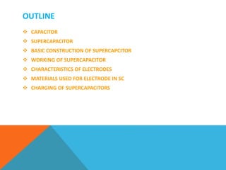 Nanomaterials for supercapacitors | PPTX
