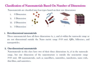 Nanomaterials - Classification & Synthesis pptx | PPTX
