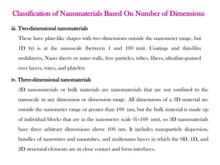 Nanomaterials - Classification & Synthesis pptx | PPTX