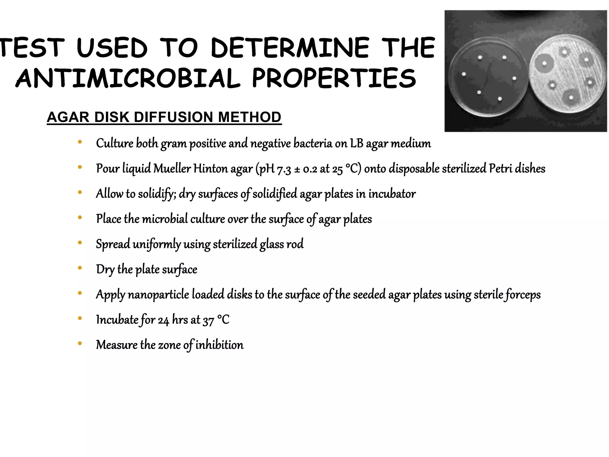 Nanomaterials and Anti-microbial agents | PPTX