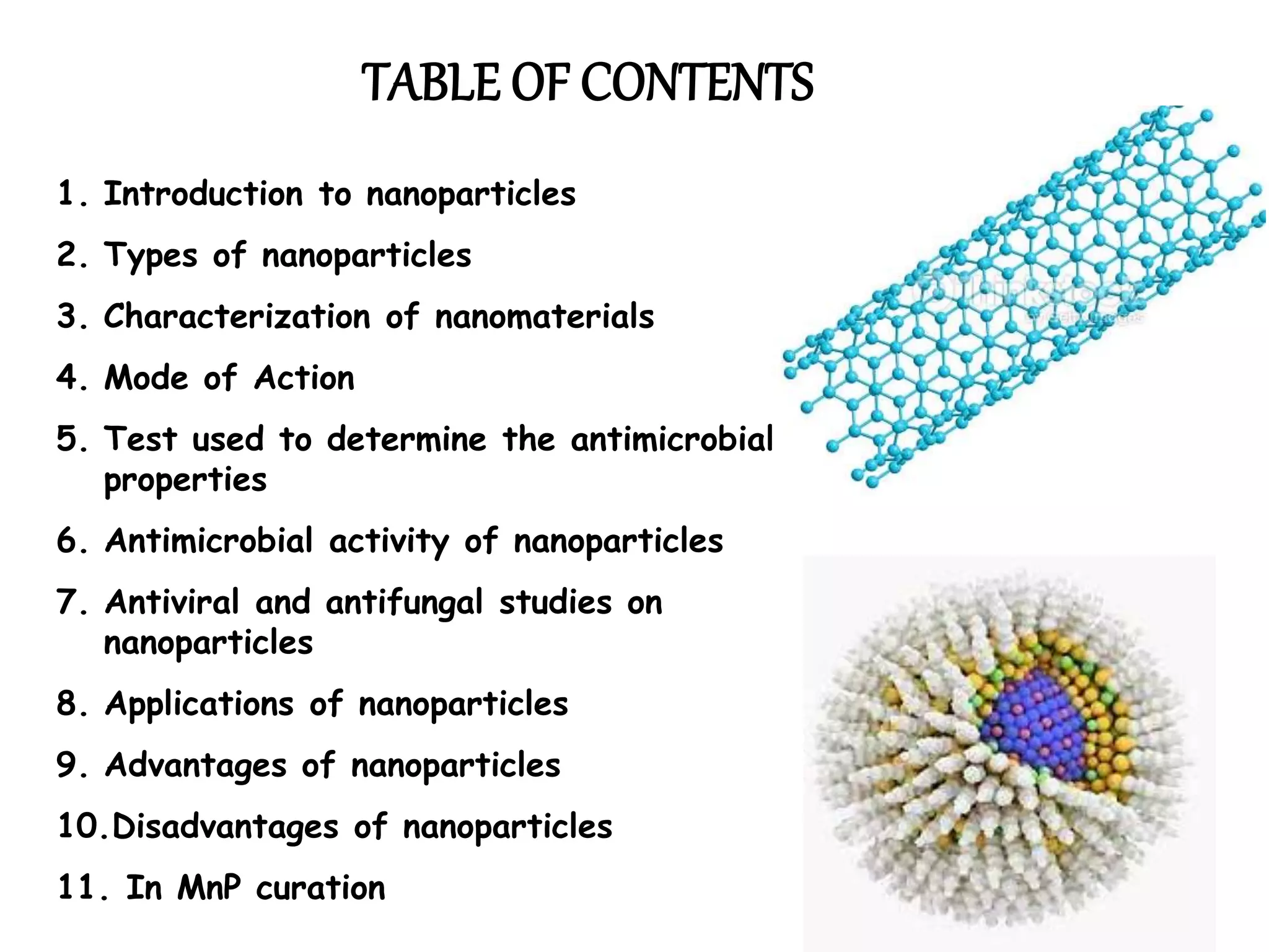 Nanomaterials and Anti-microbial agents | PPTX
